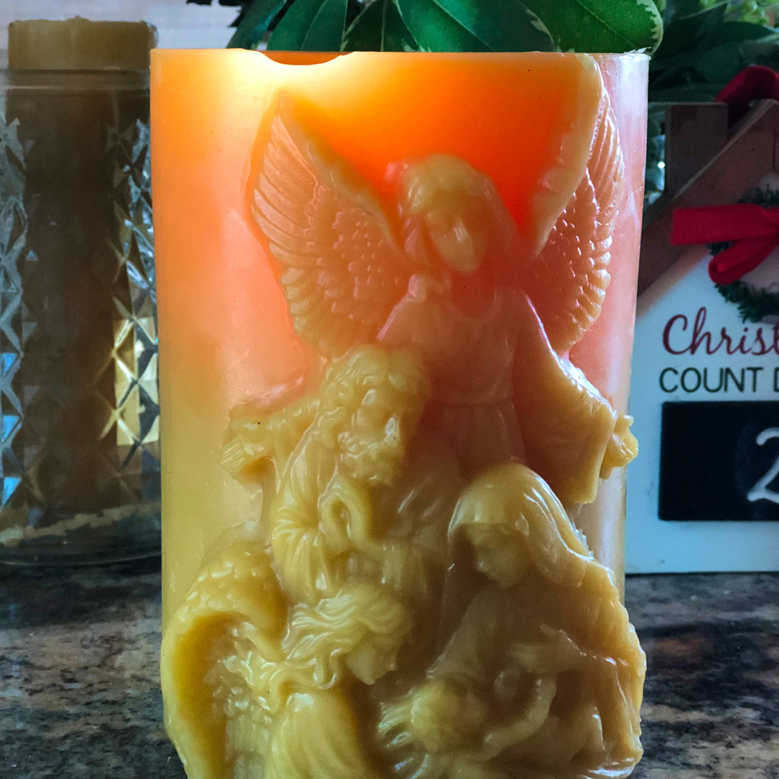 Holy Family Pillar Beeswax Candle – Ambrosian Candle Co.